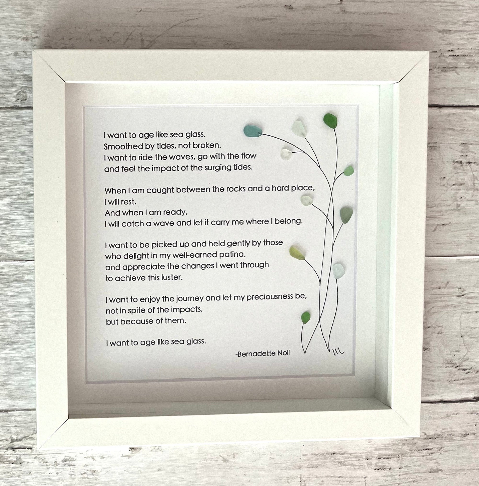 Age Like Sea Glass Poem - multi – The Sea & Me Designs